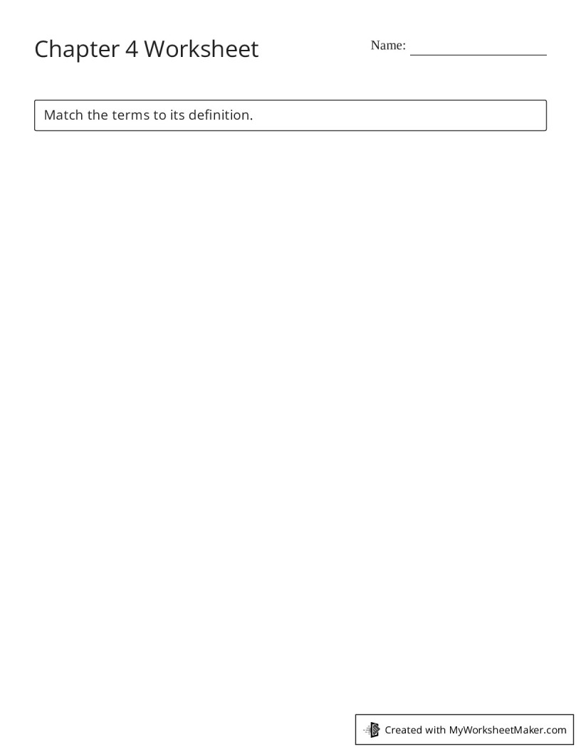 Chapter 4 Worksheet - My Worksheet Maker: Create Your Own Worksheets