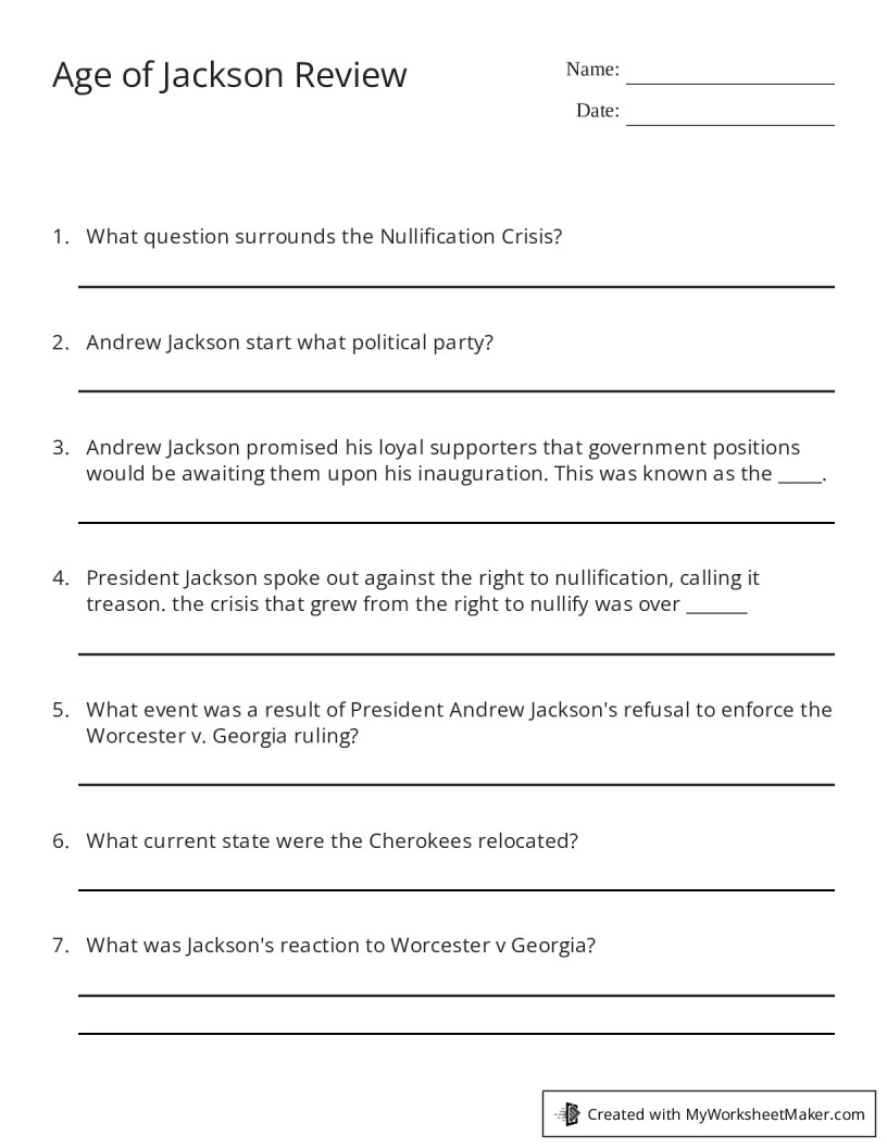Age of Jackson Review - My Worksheet Maker: Create Your Own Worksheets