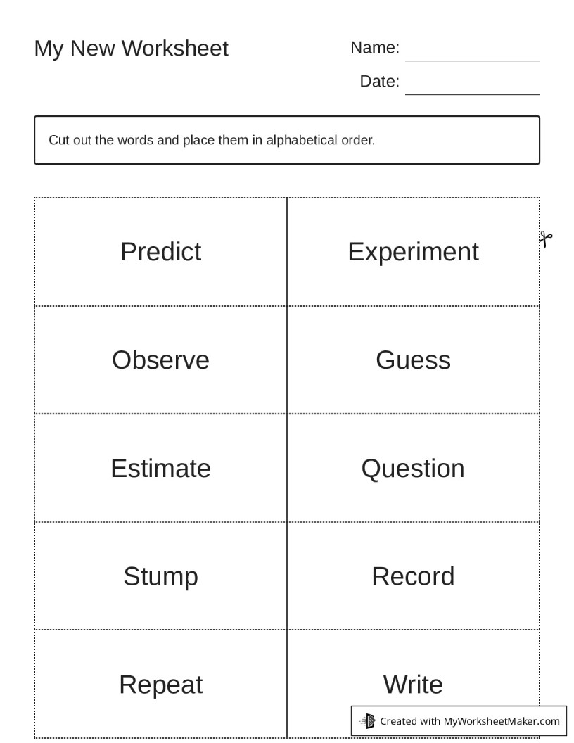 My New Worksheet - My Flashcard Maker: Create Your Own Flashcards