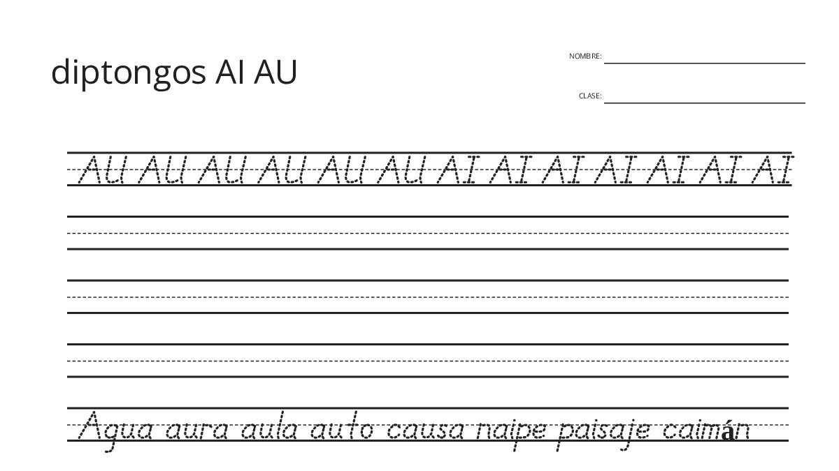 diptongos AI AU - My Worksheet Maker: Create Your Own Worksheets