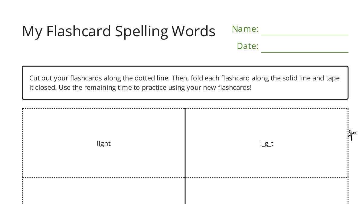 My Flashcard Spelling Words - My Flashcard Maker: Create Your Own ...