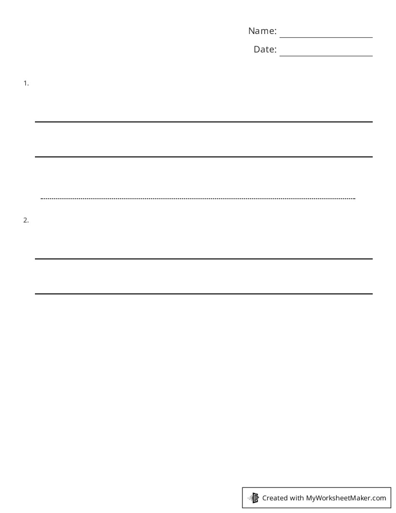 My Worksheet Title - My Worksheet Maker: Create Your Own Worksheets