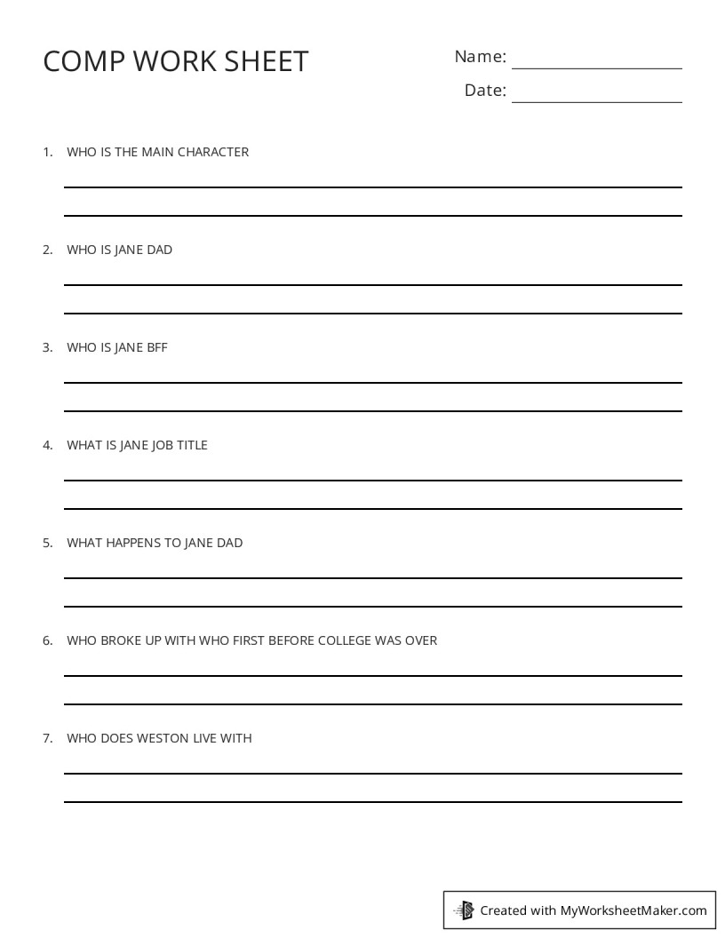 My Worksheet Maker: The Best Online Worksheet Creator