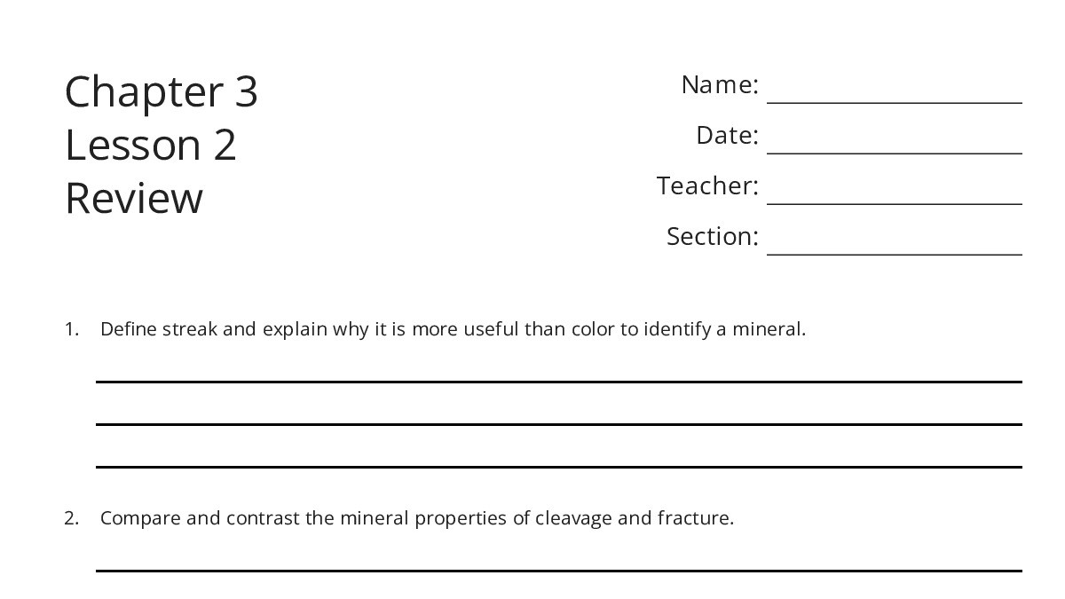 Chapter 3 Lesson 2 Review - My Worksheet Maker: Create Your Own Worksheets