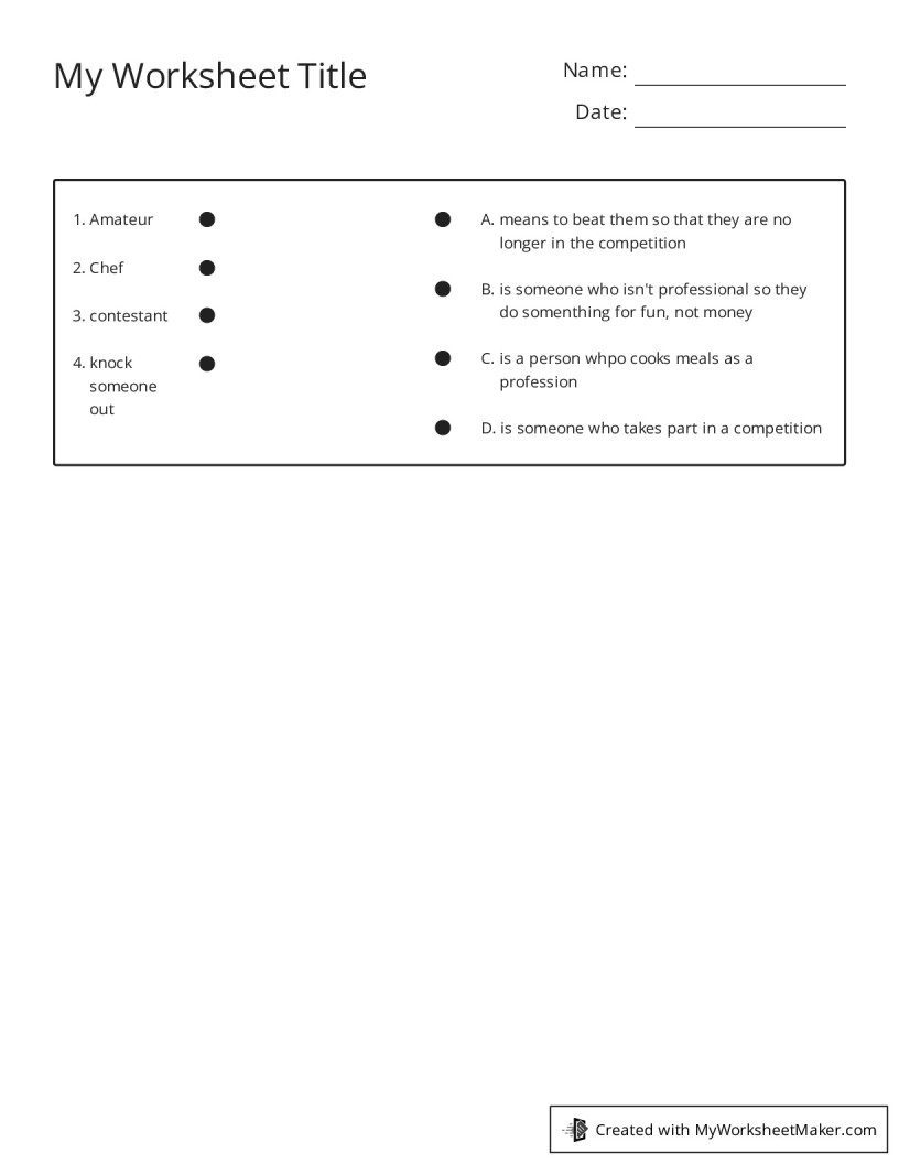 My Worksheet Title - My Worksheet Maker: Create Your Own Worksheets