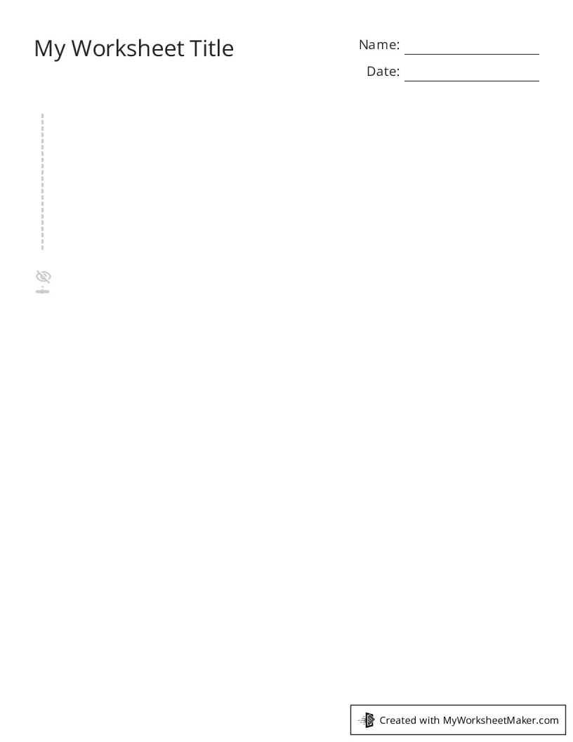 My Worksheet Title - My Worksheet Maker: Create Your Own Worksheets