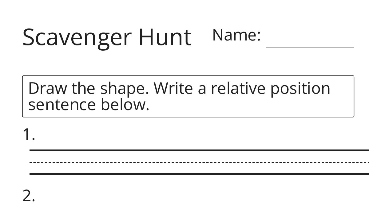 Scavenger Hunt - My Worksheet Maker: Create Your Own Worksheets
