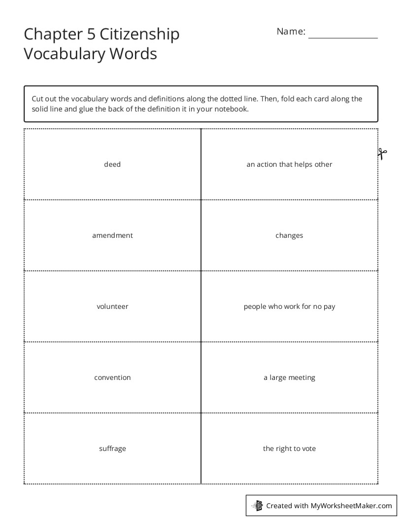 Chapter 5 Citizenship Vocabulary Words - My Flashcard Maker: Create ...