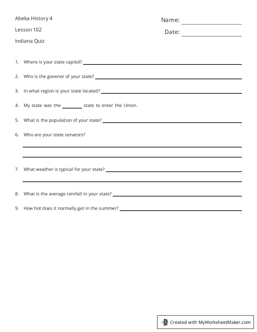 Abeka History Grade 4