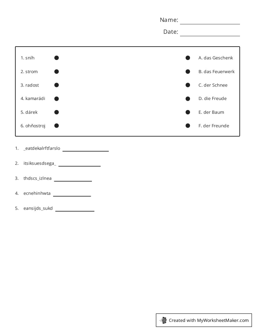 Worksheet - My Worksheet Maker: Create Your Own Worksheets