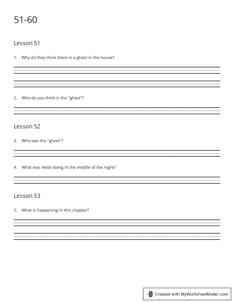 51-60 - My Worksheet Maker: Create Your Own Worksheets