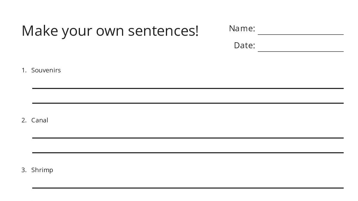 Make your own sentences! - My Worksheet Maker: Create Your Own Worksheets