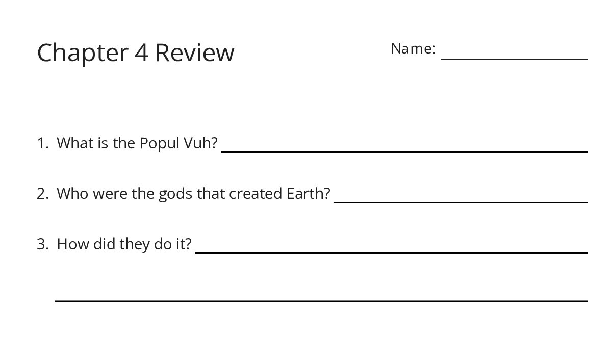 Chapter 4 Review - My Worksheet Maker: Create Your Own Worksheets