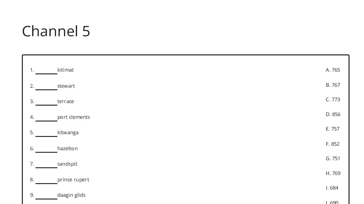Channel 5 - My Worksheet Maker: Create Your Own Worksheets