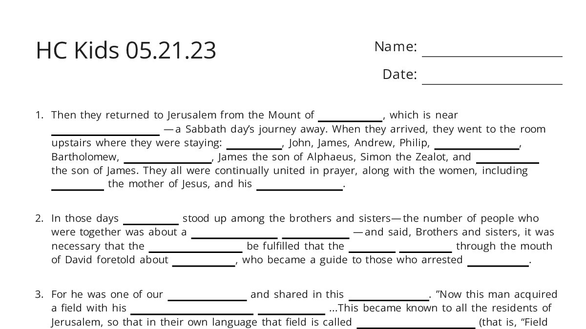 HC Kids 05.21.23 - My Worksheet Maker: Create Your Own Worksheets