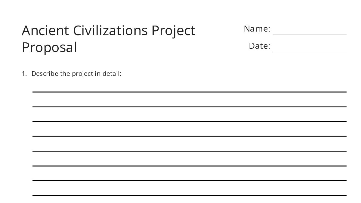 Ancient Civilizations Project Proposal - My Worksheet Maker: Create ...
