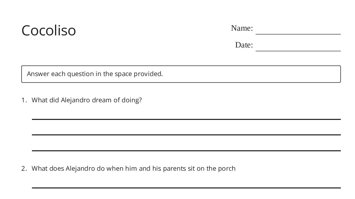 Cocoliso - My Worksheet Maker: Create Your Own Worksheets
