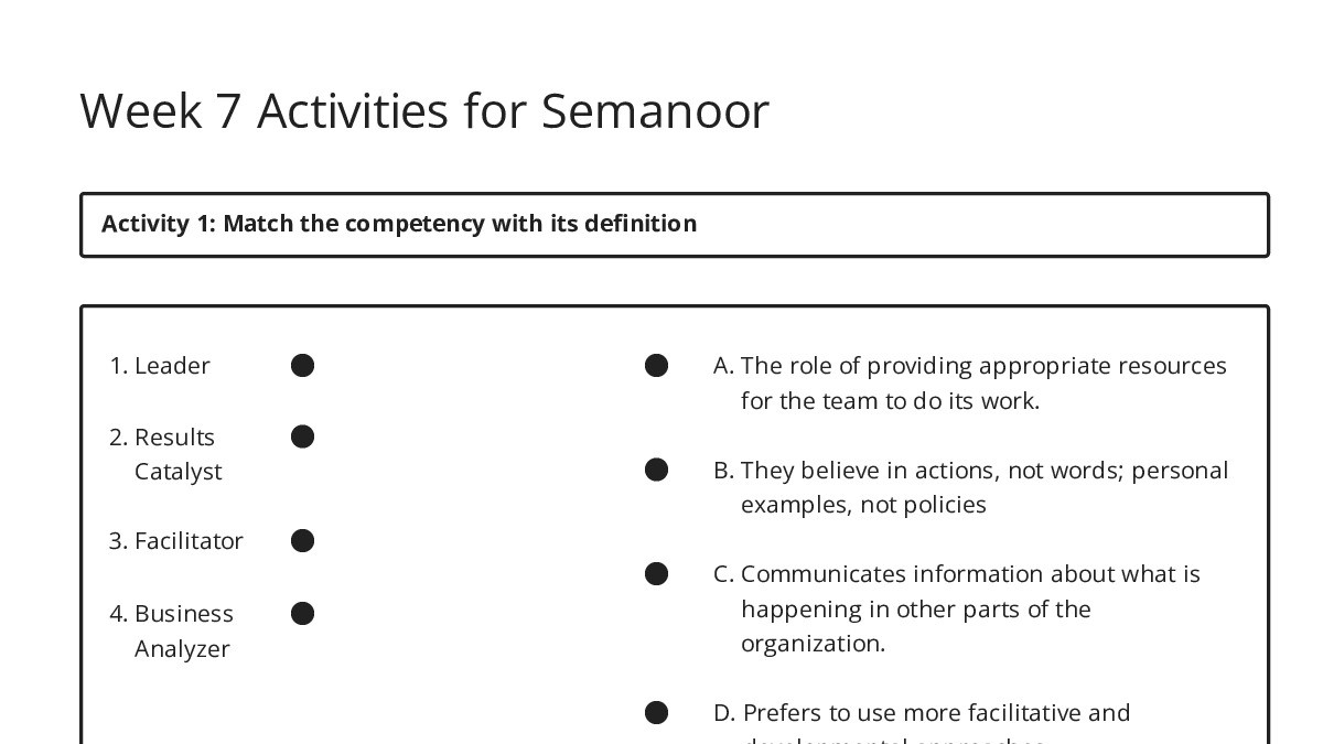 Week 7 Activities for Semanoor - My Worksheet Maker: Create Your Own ...
