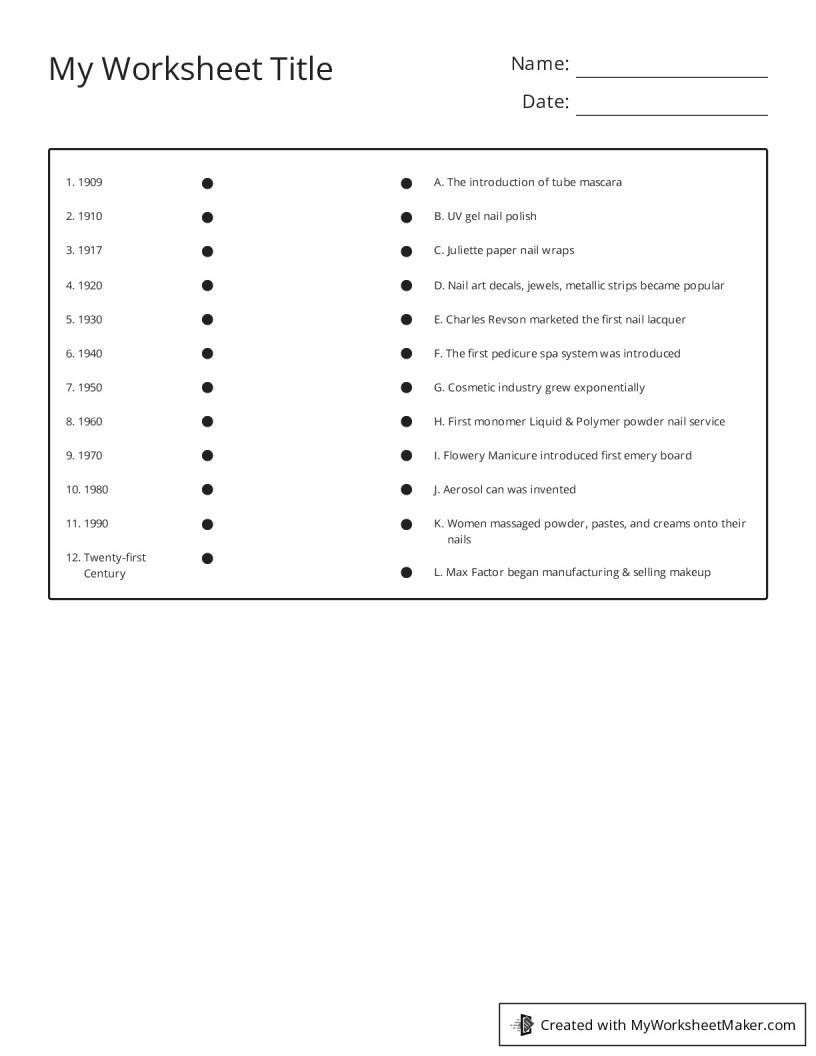 My Worksheet Title - My Worksheet Maker: Create Your Own Worksheets