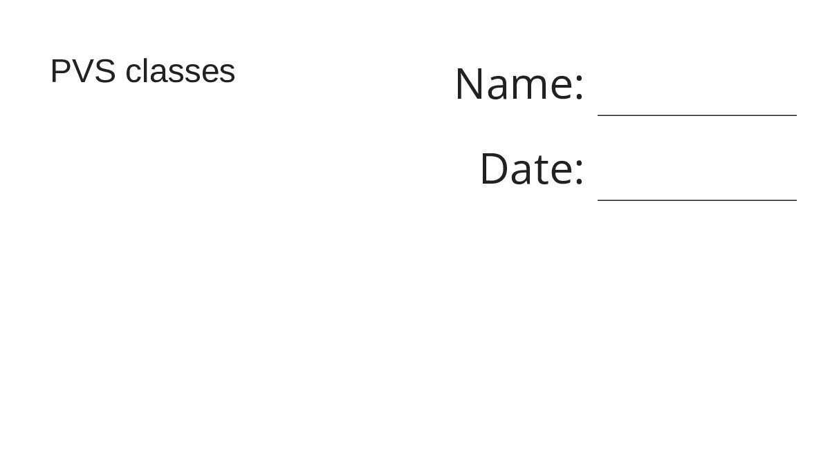 PVS classes - My Worksheet Maker: Create Your Own Worksheets