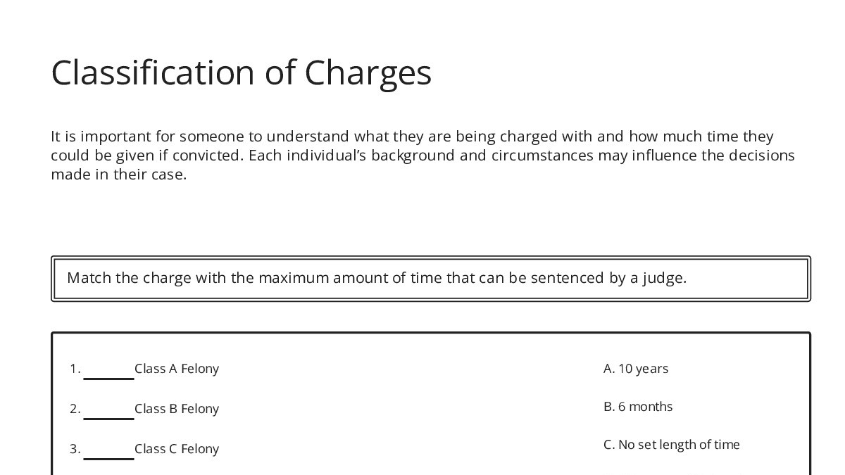 Classification of Charges - My Worksheet Maker: Create Your Own Worksheets