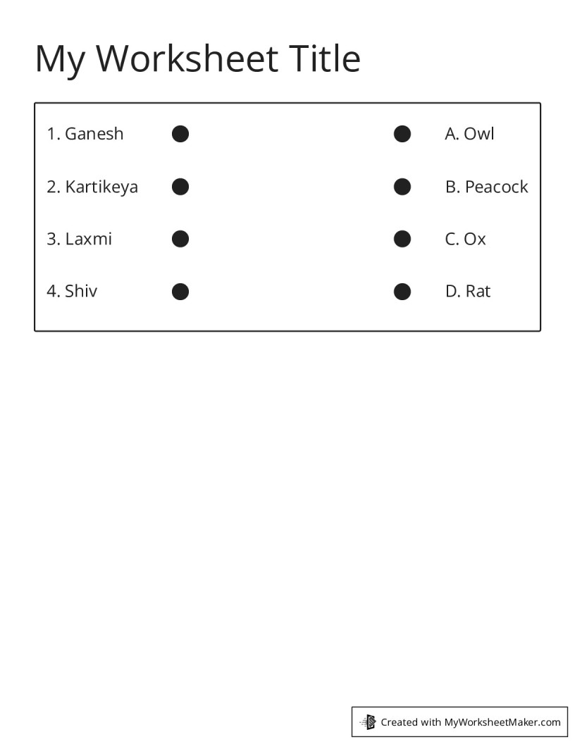 My Worksheet Title - My Worksheet Maker: Create Your Own Worksheets
