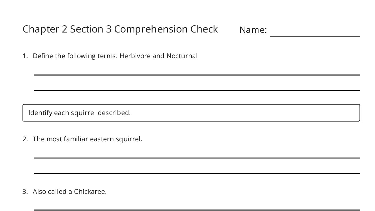 Chapter 2 Section 3 Comprehension Check - My Worksheet Maker: Create ...