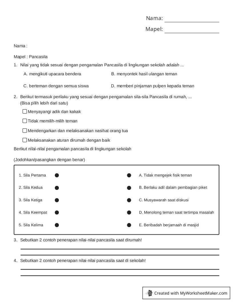 My Worksheet Title - My Worksheet Maker: Create Your Own Worksheets