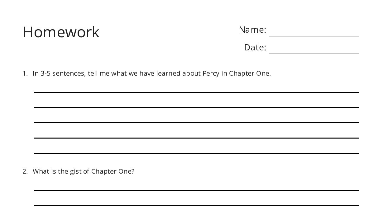 Homework - My Worksheet Maker: Create Your Own Worksheets