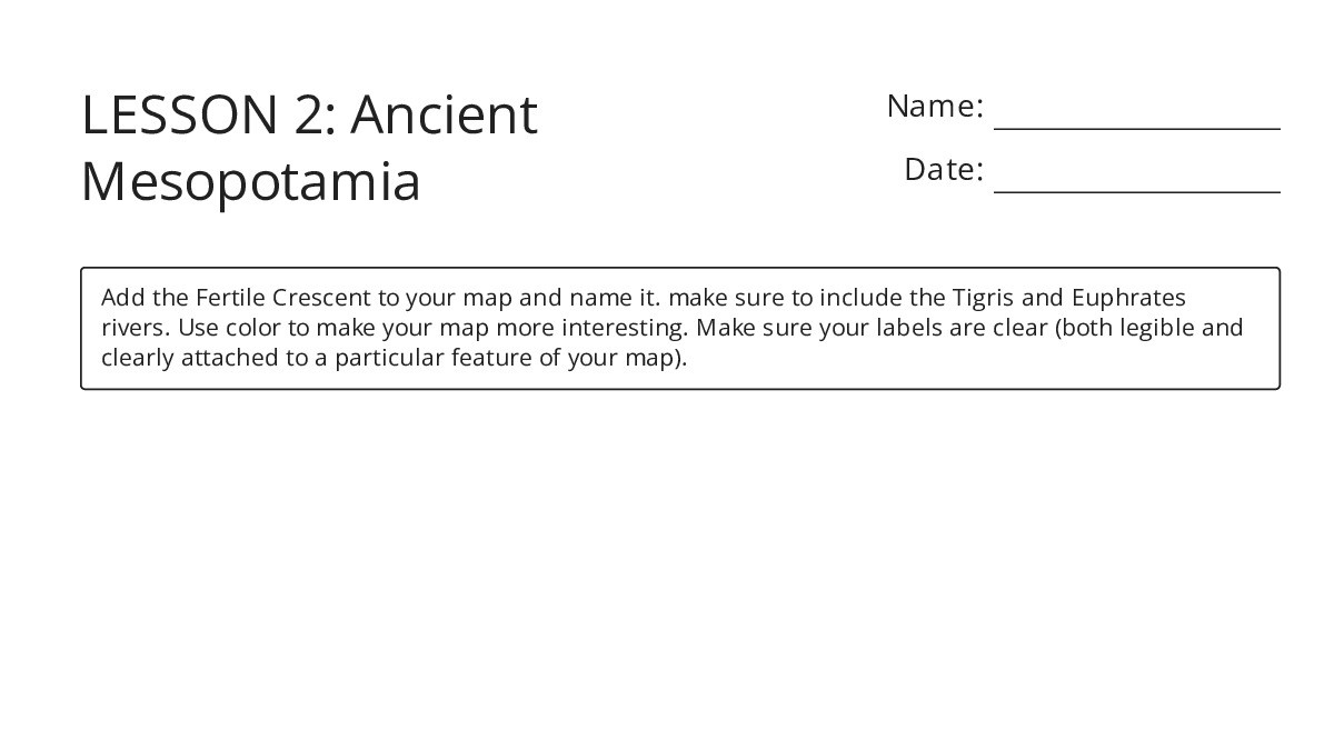 LESSON 2: Ancient Mesopotamia - My Worksheet Maker: Create Your Own ...