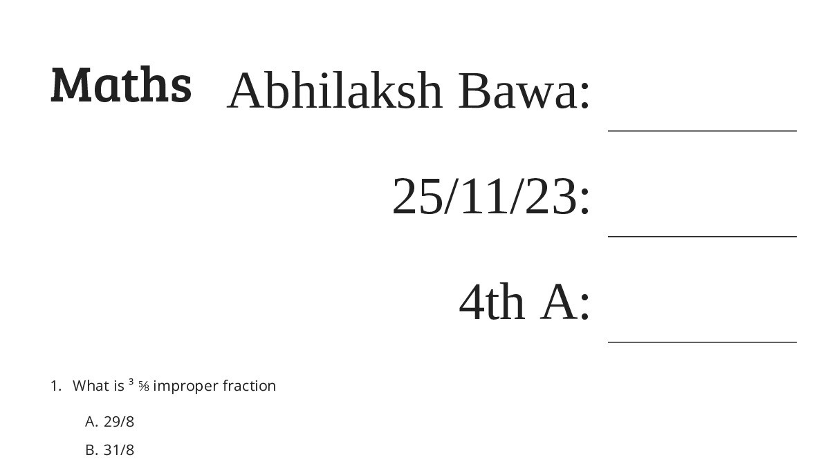 Maths - My Worksheet Maker: Create Your Own Worksheets