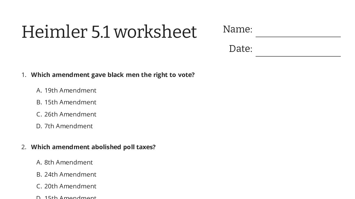 Heimler 5.1 worksheet - My Worksheet Maker: Create Your Own Worksheets