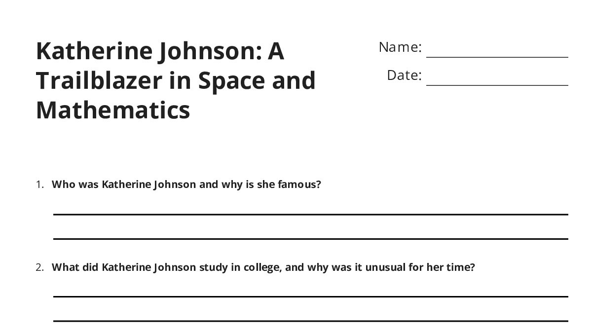 Katherine Johnson: A Trailblazer in Space and Mathematics - My ...