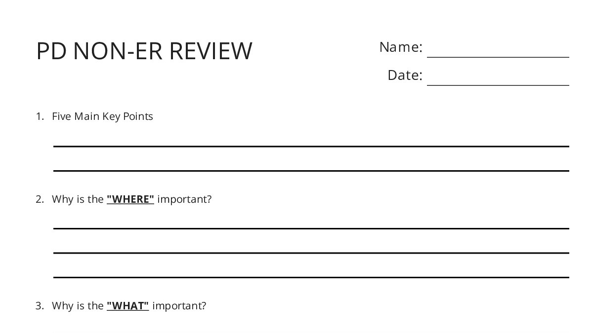 PD NON-ER REVIEW - My Worksheet Maker: Create Your Own Worksheets