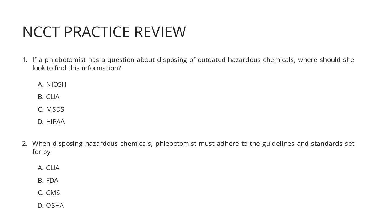 NCCT PRACTICE REVIEW - My Worksheet Maker: Create Your Own Worksheets