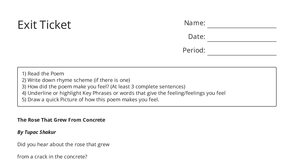 Exit Ticket - My Worksheet Maker: Create Your Own Worksheets