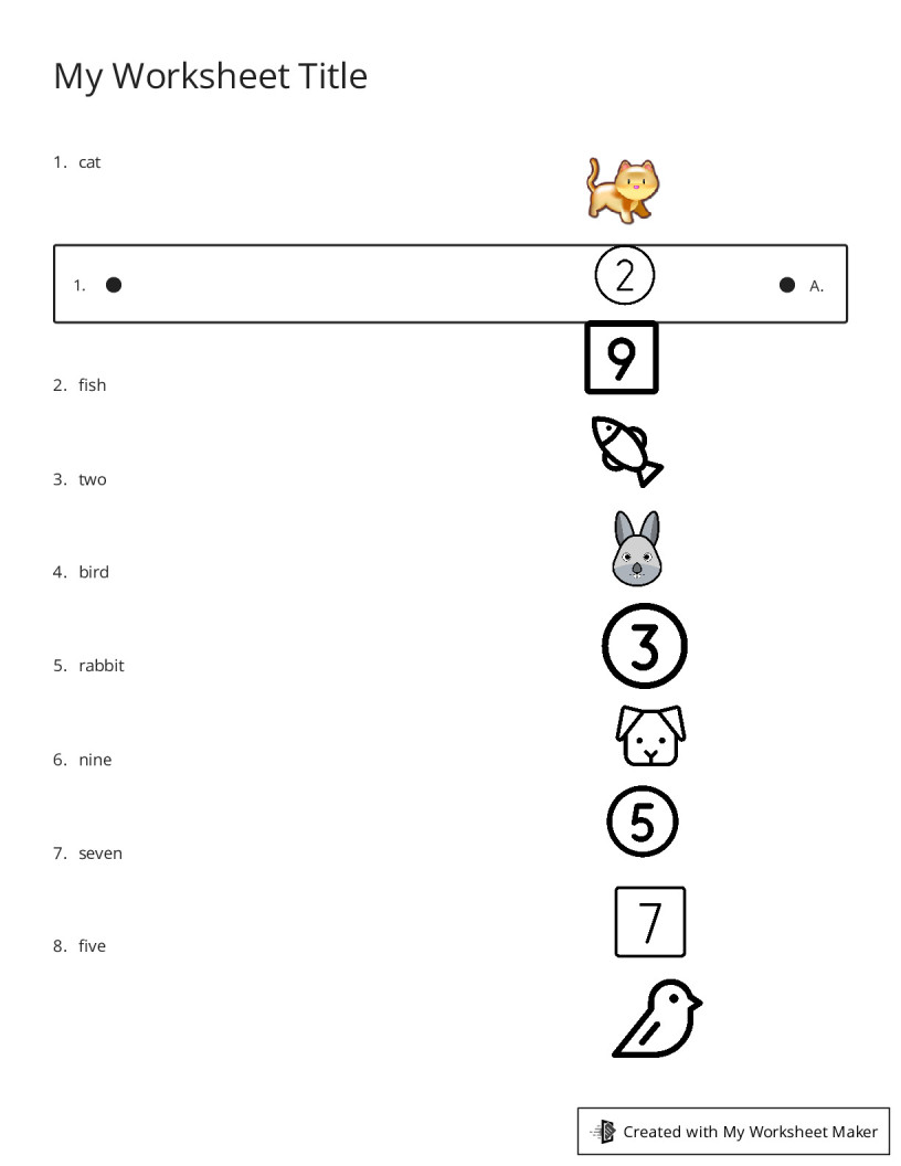 My Worksheet Title - My Worksheet Maker: Create Your Own Worksheets