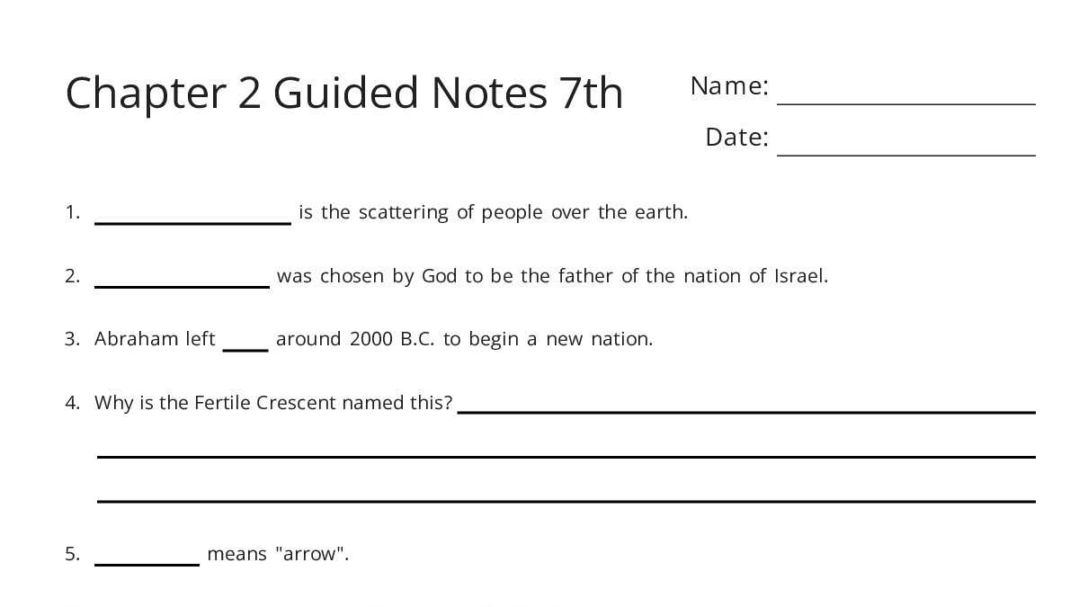 Chapter 2 Guided Notes 7th - My Worksheet Maker: Create Your Own Worksheets
