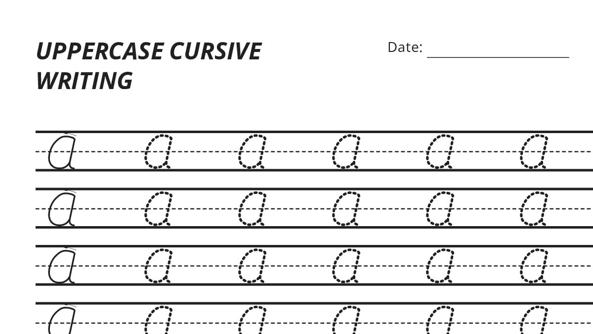 UPPERCASE CURSIVE WRITING - My Worksheet Maker: Create Your Own Worksheets