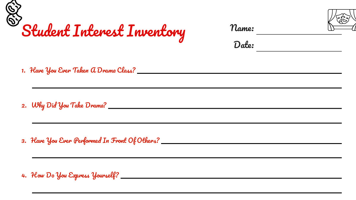 Student Interest Inventory - My Worksheet Maker: Create Your Own Worksheets