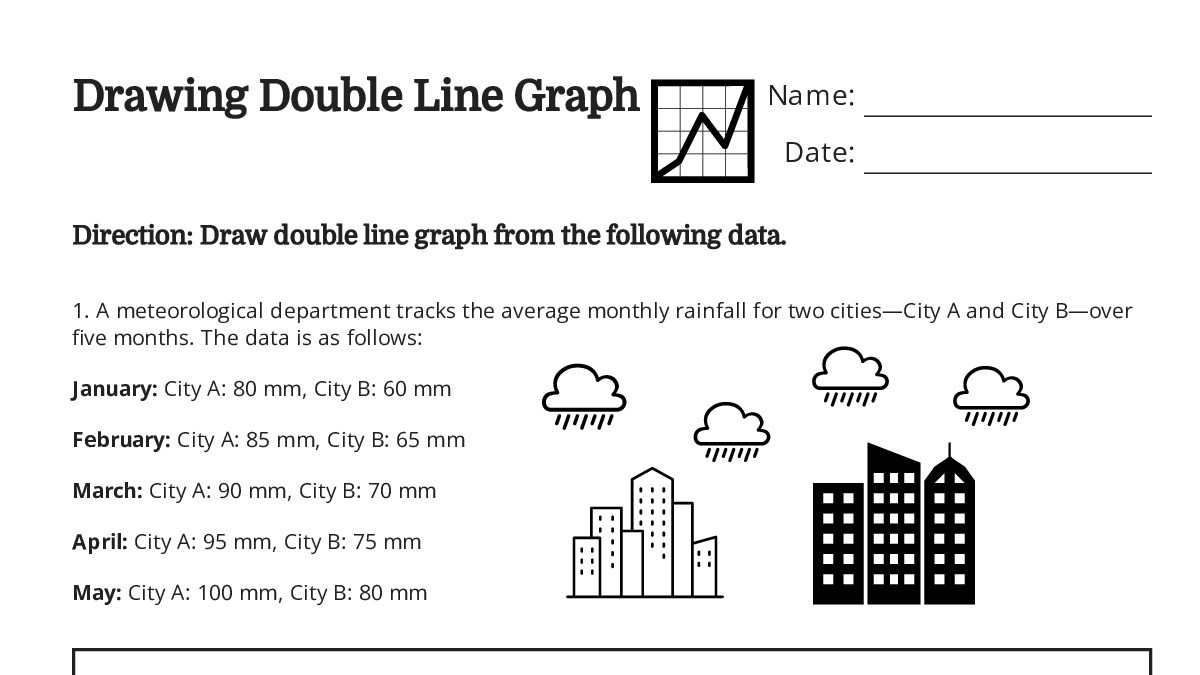 Drawing Double Line Graph - My Worksheet Maker: Create Your Own Worksheets