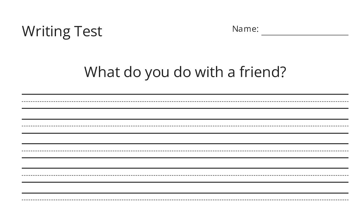 Writing Test - My Worksheet Maker: Create Your Own Worksheets