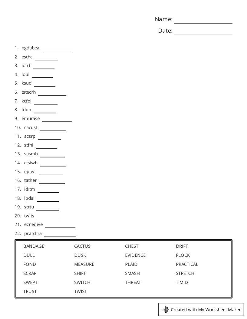Worksheet - My Worksheet Maker: Create Your Own Worksheets