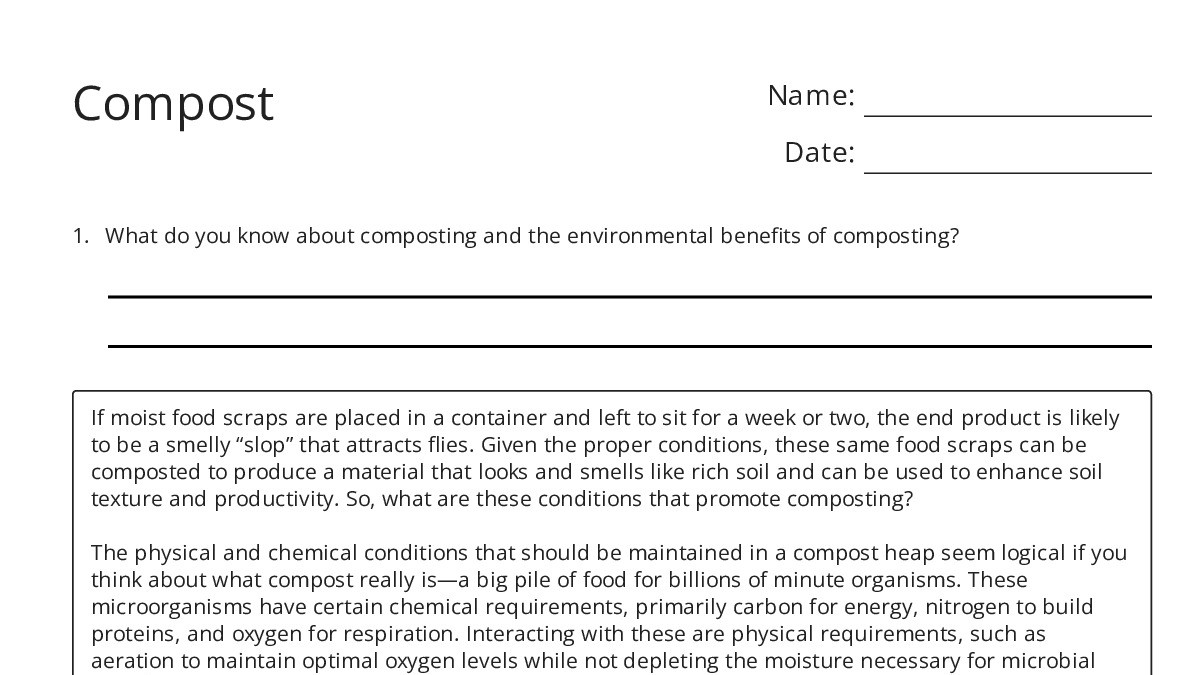 Compost - My Worksheet Maker: Create Your Own Worksheets