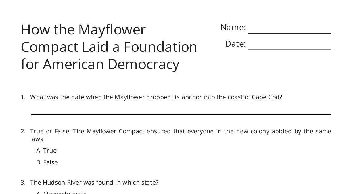 How the Mayflower Compact Laid a Foundation for American Democracy - My ...