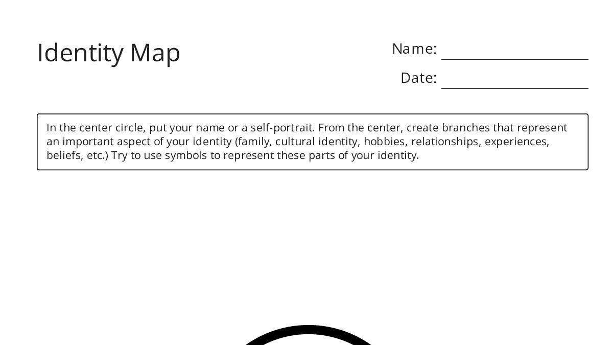 Identity Map - My Worksheet Maker: Create Your Own Worksheets