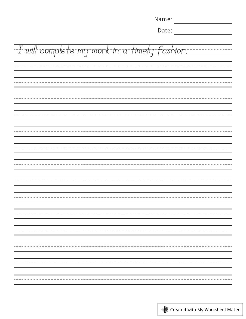 Worksheet - My Worksheet Maker: Create Your Own Worksheets