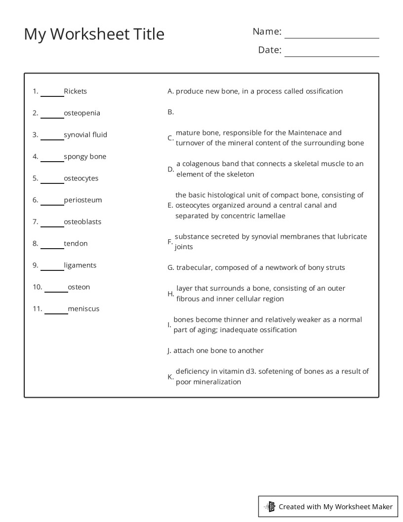 My Worksheet Title - My Worksheet Maker: Create Your Own Worksheets