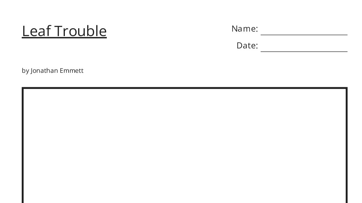 Leaf Trouble - My Worksheet Maker: Create Your Own Worksheets