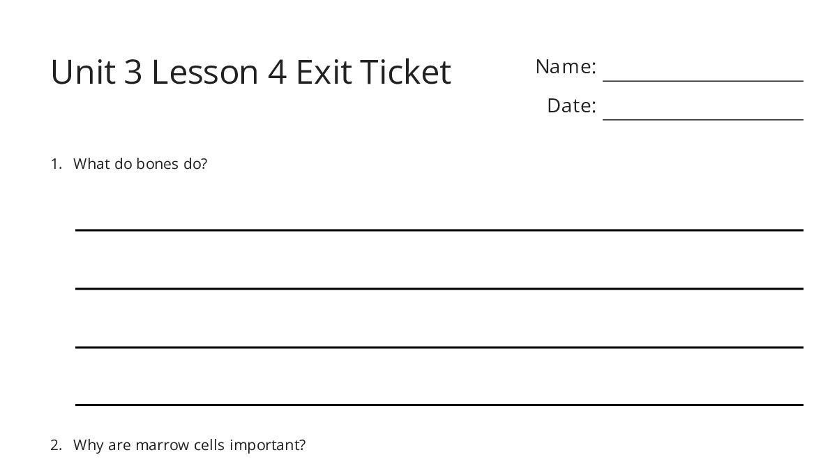 Unit 3 Lesson 4 Exit Ticket - My Worksheet Maker: Create Your Own ...